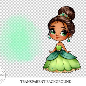 Cute Tiana Princess PNG Clipart - Transparent Background - Digital ...
