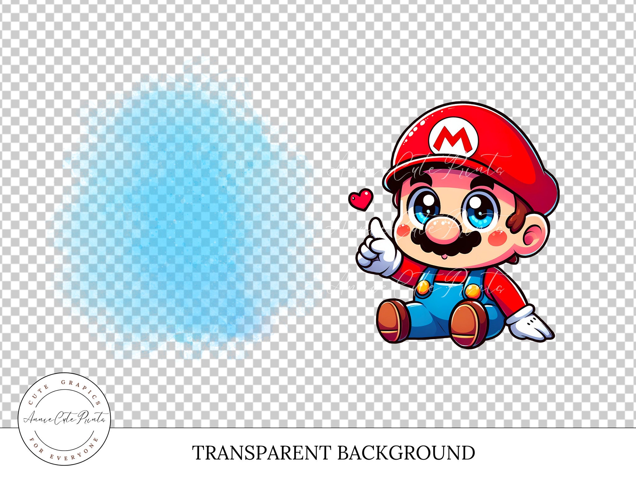 Cute Super Mario Clipart Super Mario Prints Baby Shower Gift Gaming ...