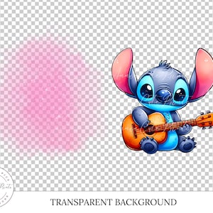 Cute Stitch PNG Clipart - Transparent Background - Digital Instant ...
