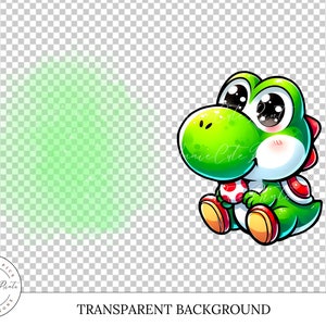 Cute Yoshi From Super Mario Clipart Super Mario Prints Baby Shower