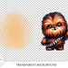 Cute Chewbacca Clipart - Transparent Cutting File, Printable File ...