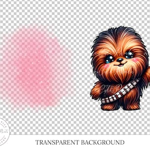 Cute Chewbacca Clipart - Transparent Cutting File, Printable File ...