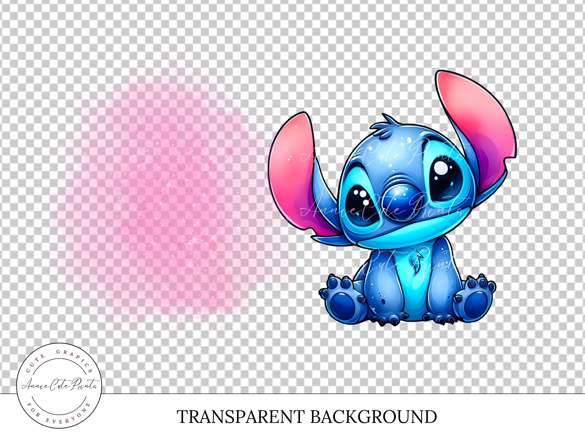 Cute Stitch PNG Clipart - Transparent Background - Digital Instant ...