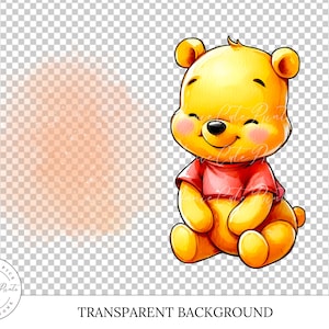 Winnie the Pooh PNG Clipart - Transparent Background - Digital Instant ...