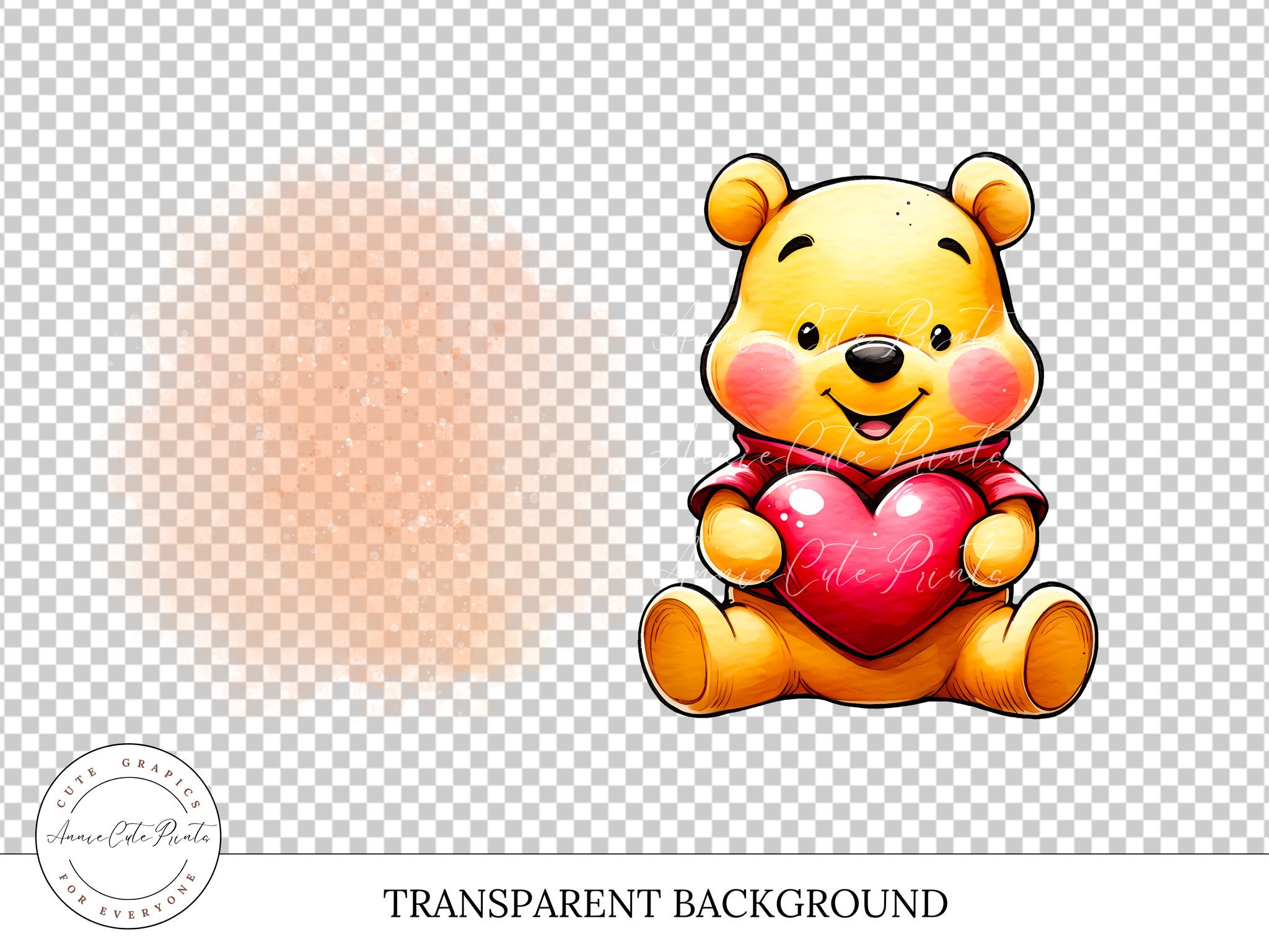 Winnie the Pooh PNG Clipart - Transparent Background - Digital Instant ...