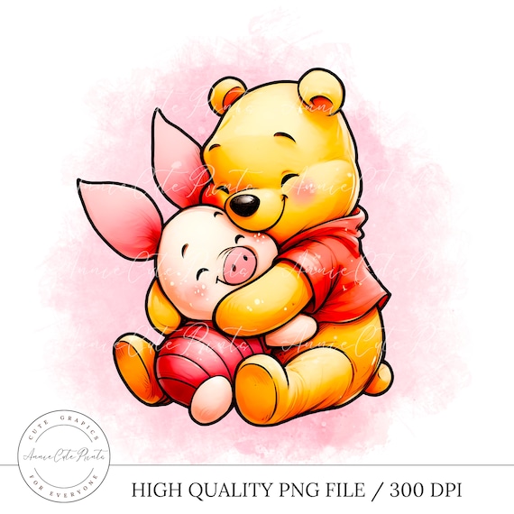 Baby Pooh And Piglet Hugging