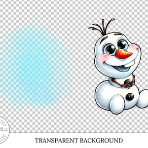 Cute Olaf From PNG Clipart - Transparent Background - Digital Instant ...