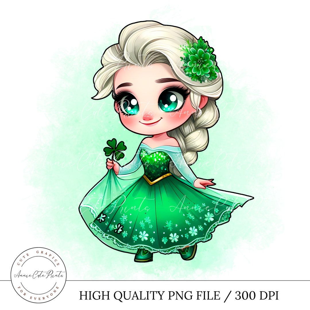 Cute Elsa Princess PNG Clipart - Transparent Background - Digital ...