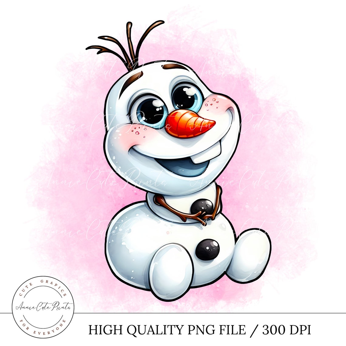 Cute Olaf From PNG Clipart Transparent Background Digital Instant ...