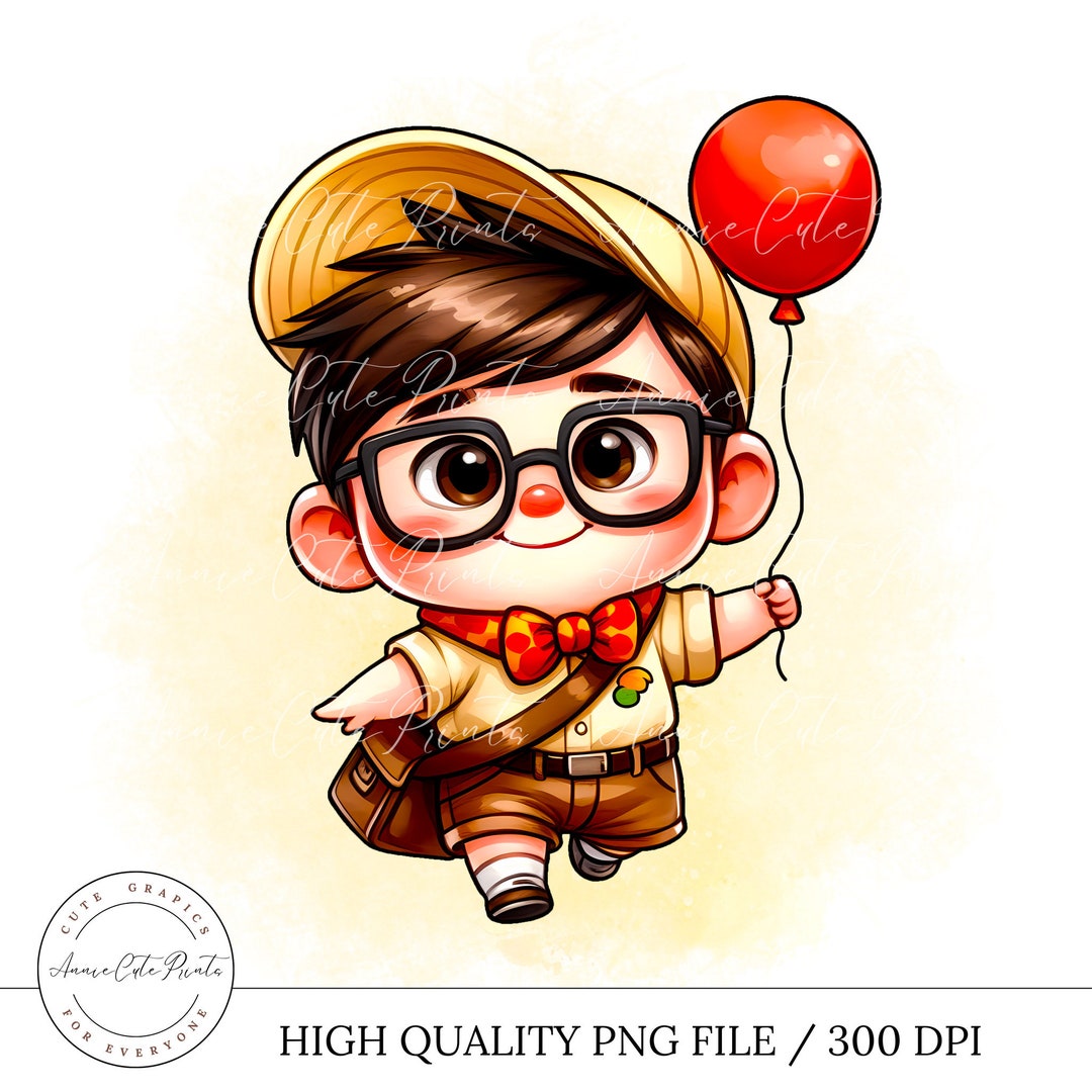 Up Balloon House Clipart PNG - Transparent Background - Digital Instant ...