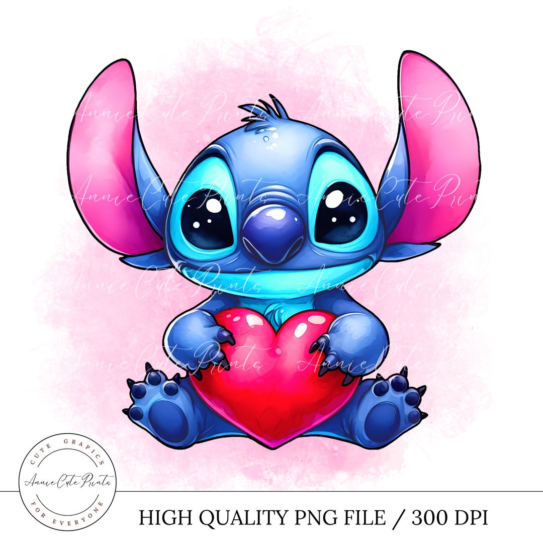 Cute Stitch PNG Clipart - Transparent Background - Digital Instant ...