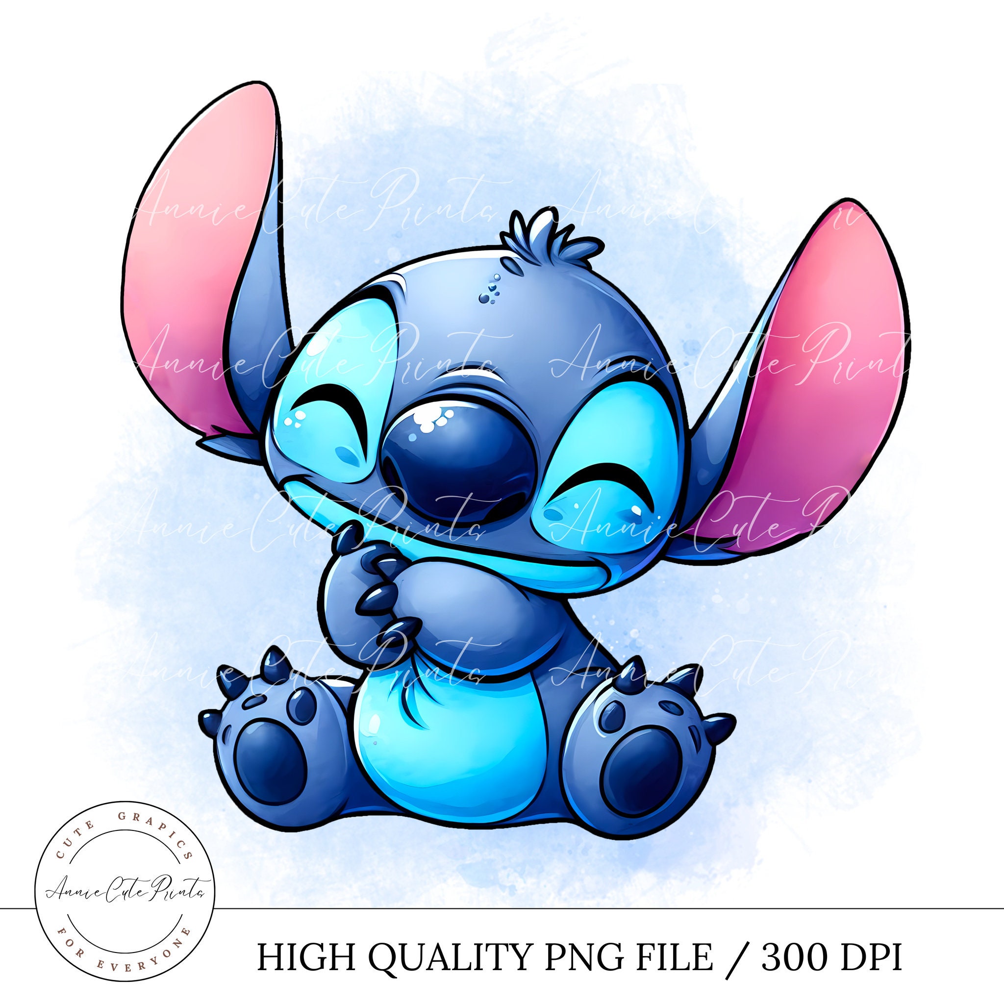 Cute Stitch PNG Clipart Transparent Background Digital Instant Download ...