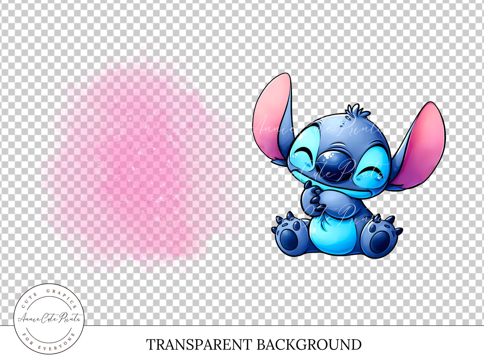 Cute Stitch PNG Clipart - Transparent Background - Digital Instant ...