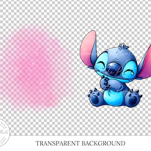Cute Stitch PNG Clipart - Transparent Background - Digital Instant ...