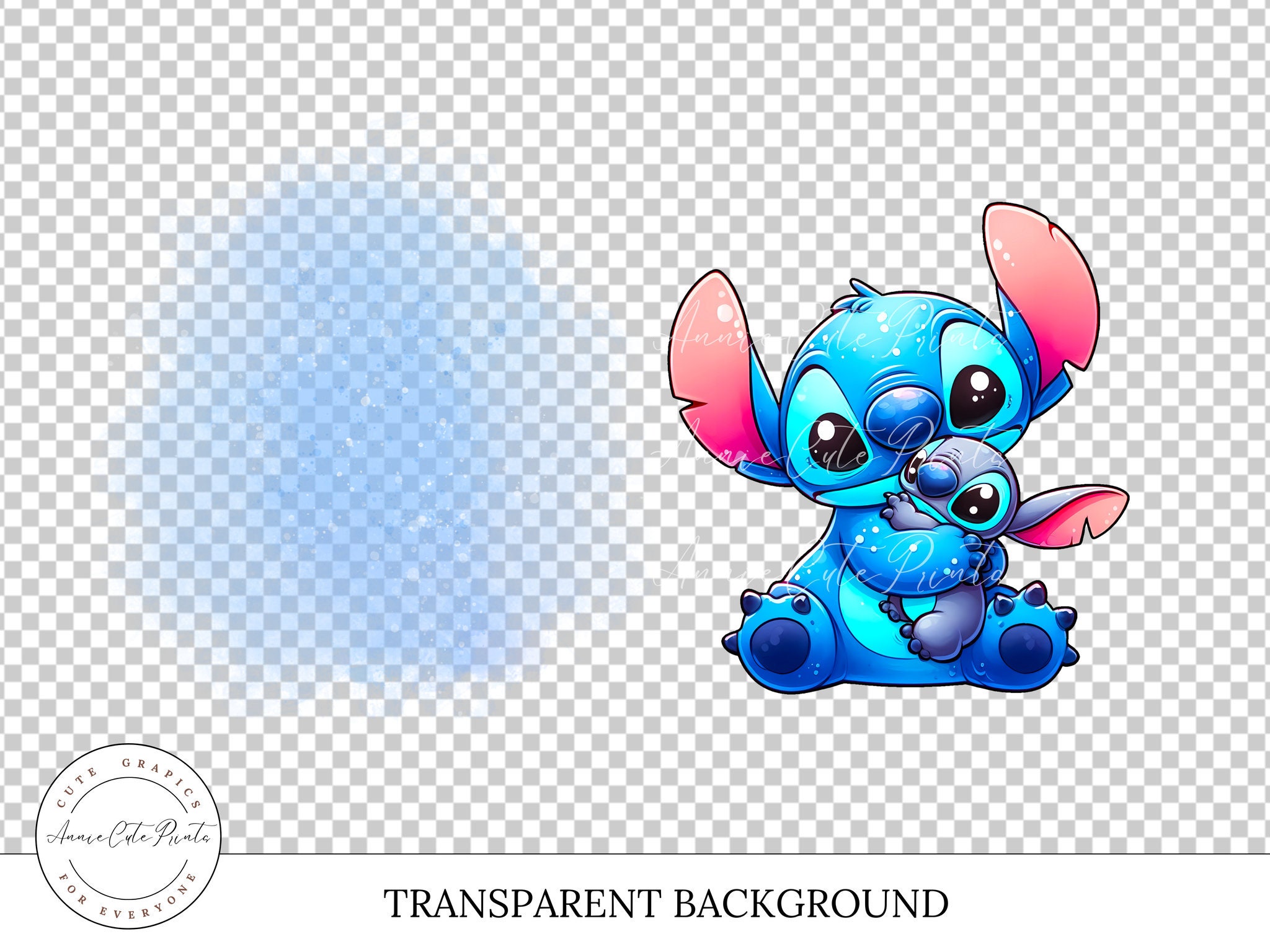 Cute Stitch PNG Clipart - Transparent Background - Digital Instant ...