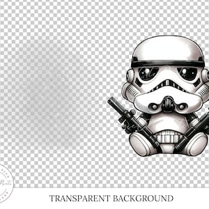 Cute Stormtrooper Clipart - Transparent Cutting File, Printable File ...