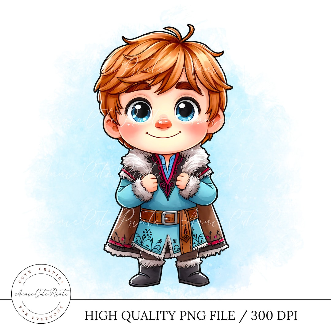 Cute Kristoff Frozen PNG Clipart - Transparent Background - Digital ...