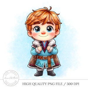 Cute Kristoff Frozen PNG Clipart - Transparent Background - Digital ...