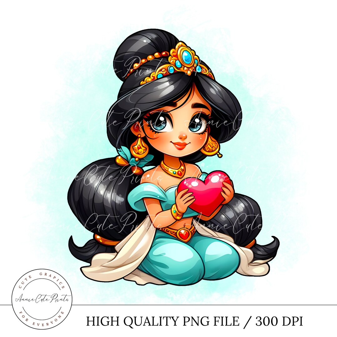 Cute Valentine Jasmine Princess PNG Clipart - Transparent Background ...