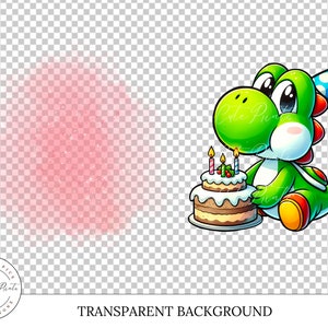 Cute Yoshi From Super Mario Clipart, Super Mario Prints, Baby Shower ...