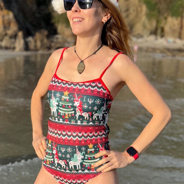 Christmas Swimsuit - Etsy UK