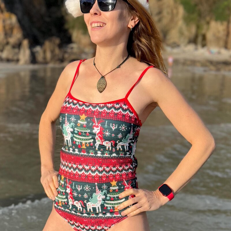 Christmas Swimsuit - Etsy UK
