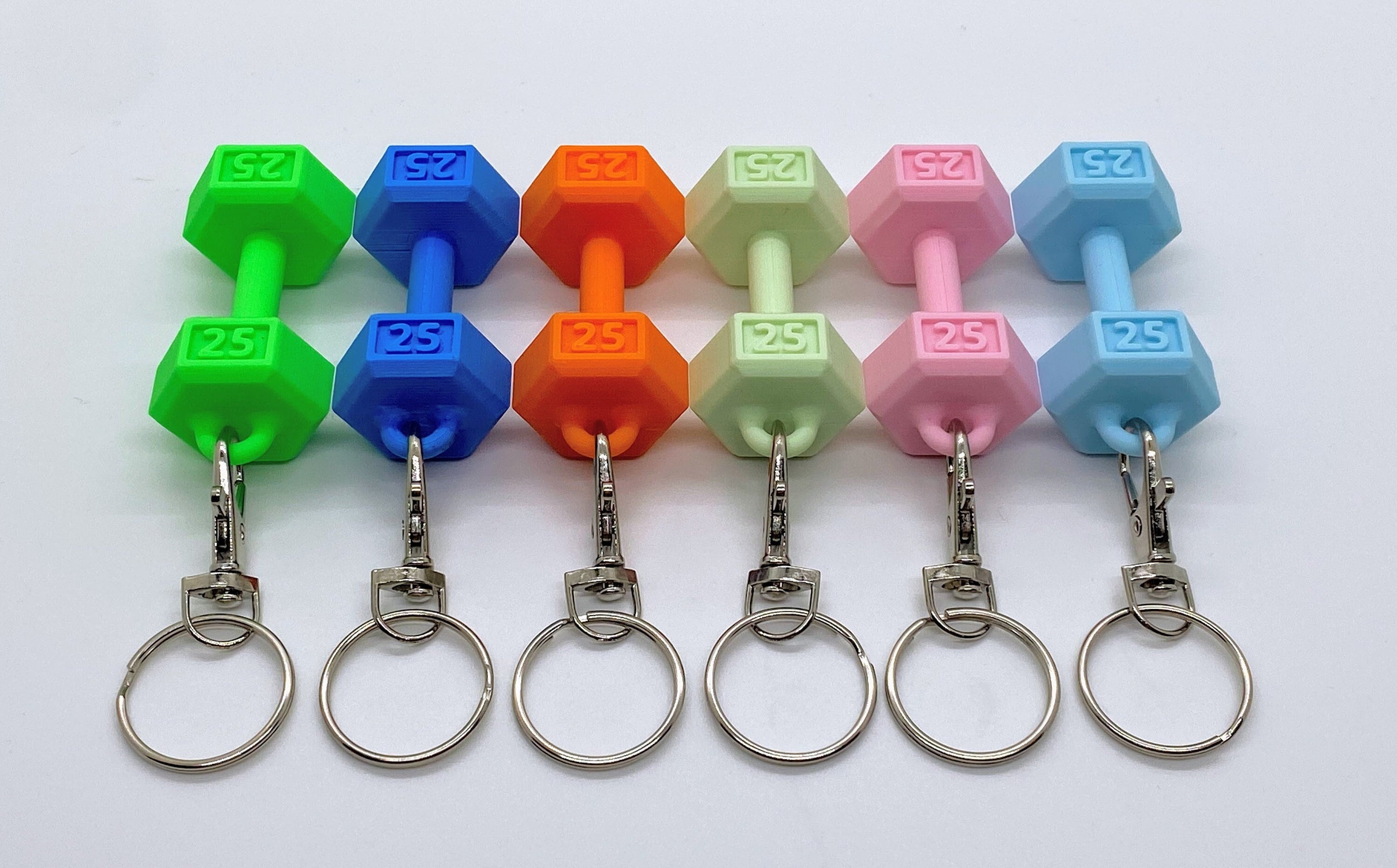 Gym Keychains Custom 3D Gym Keychain - Rubber PVC Dumbbell Design ...