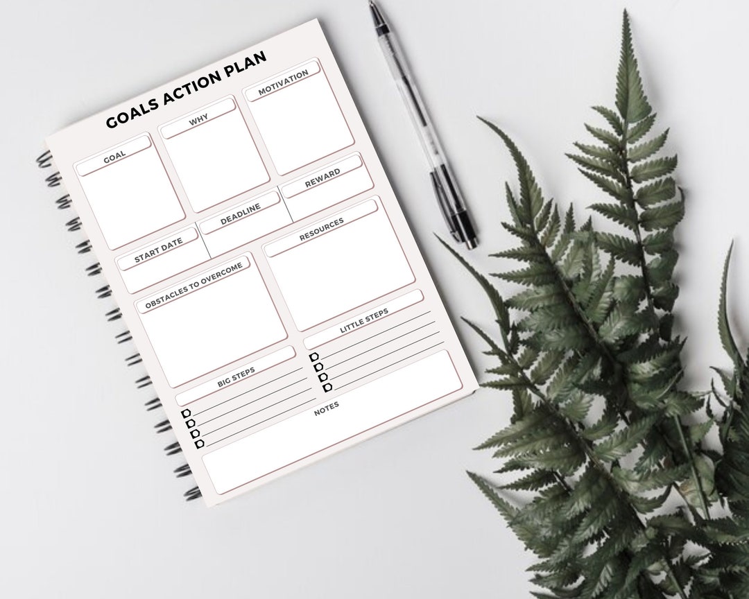 Minimal and Elegant Goal Action Plan Template Creates a Fulfilling ...