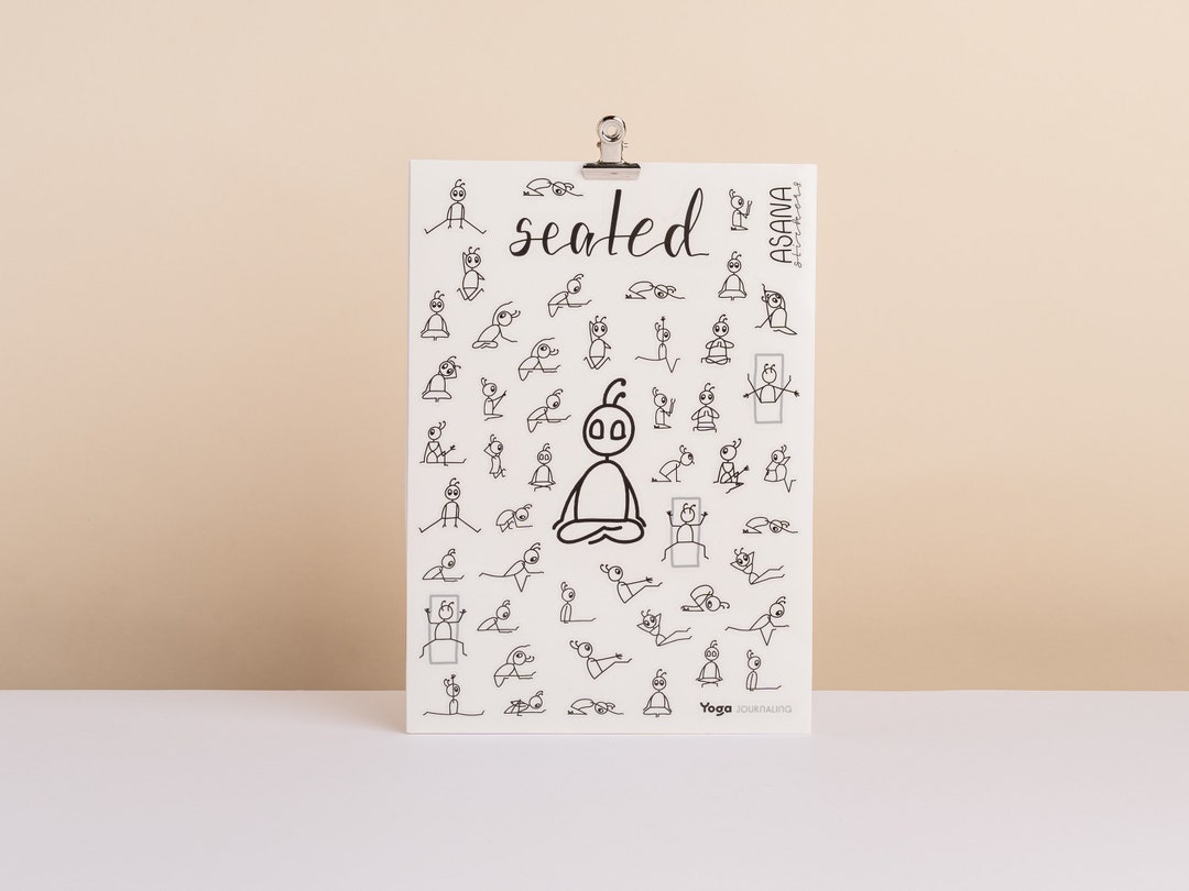 Yoga Stick Figure Stickers Yoga Class Preparation for Yoga Teachers ...