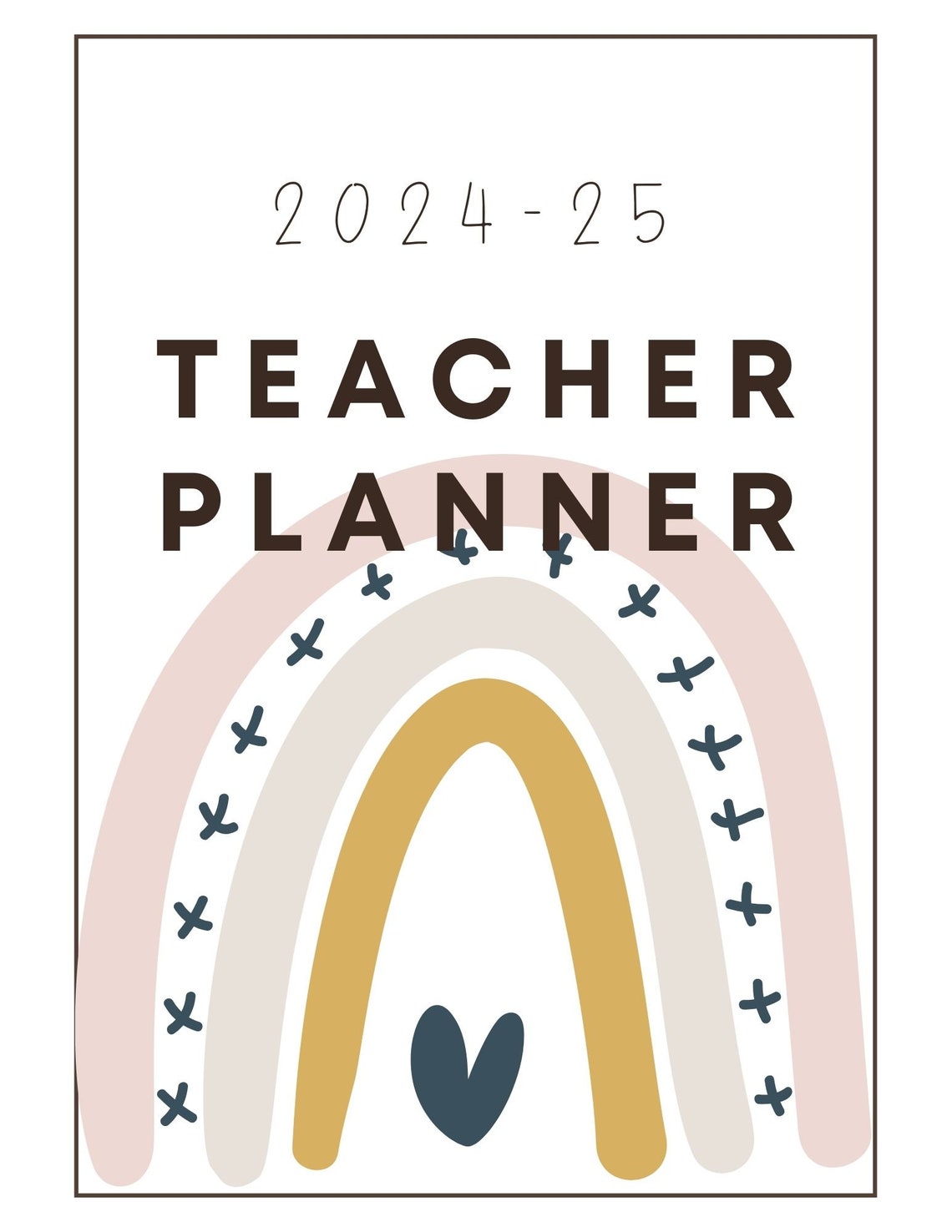 24-25 Rainbow Teacher Planner Template: To-do, Smart Goals, Important ...