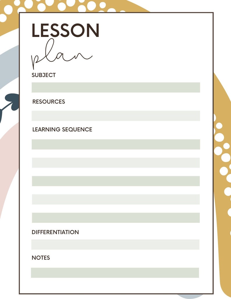 24-25 Rainbow Teacher Planner Template: To-do, Smart Goals, Important ...