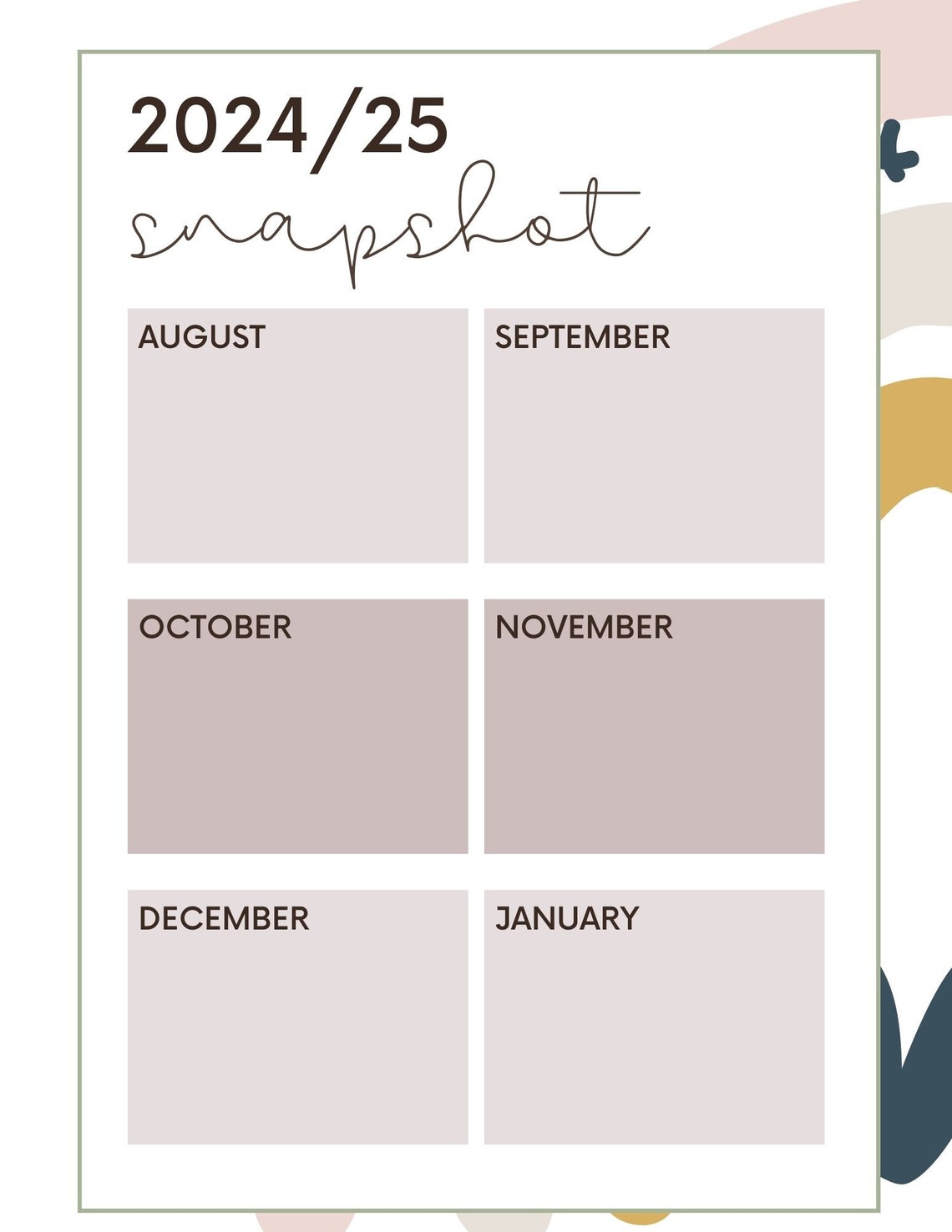 24-25 Rainbow Teacher Planner Template: To-do, Smart Goals, Important ...