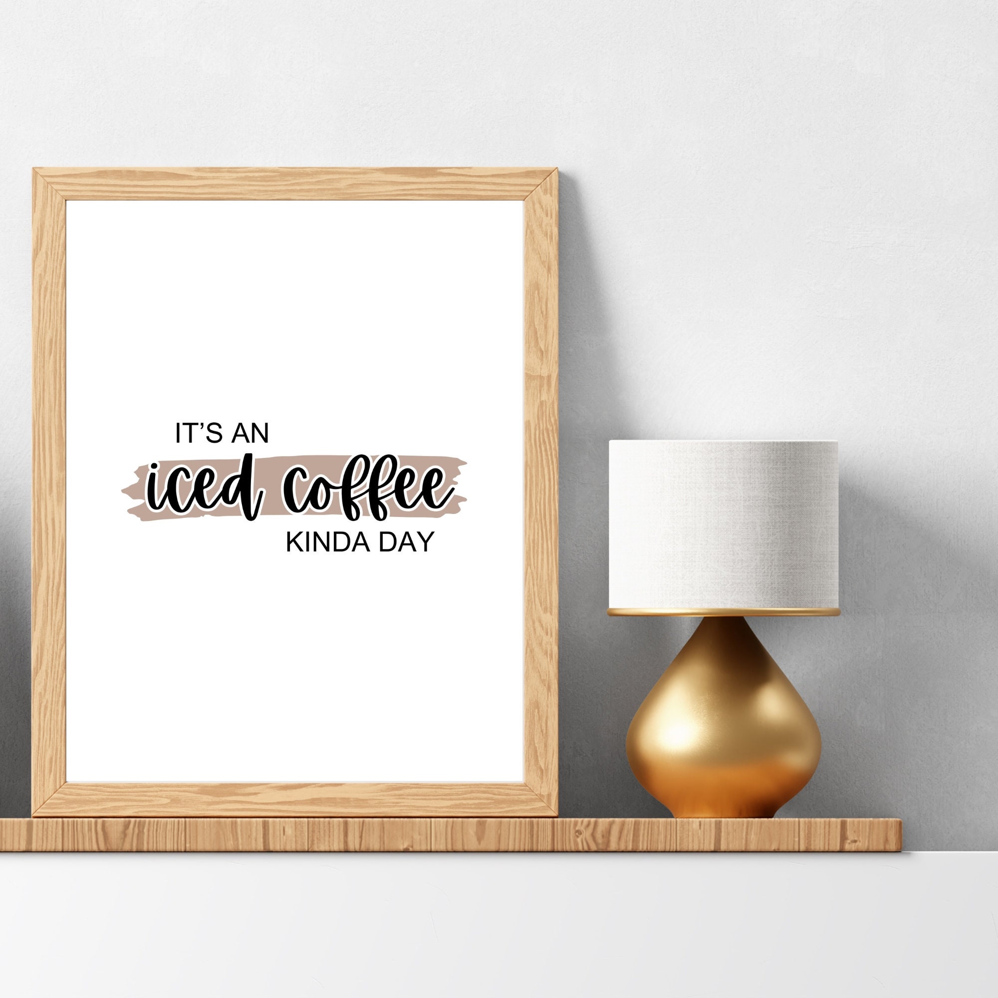 Iced Coffee Printable Wall Art, Kitchen Decor, Home Office Decor ...