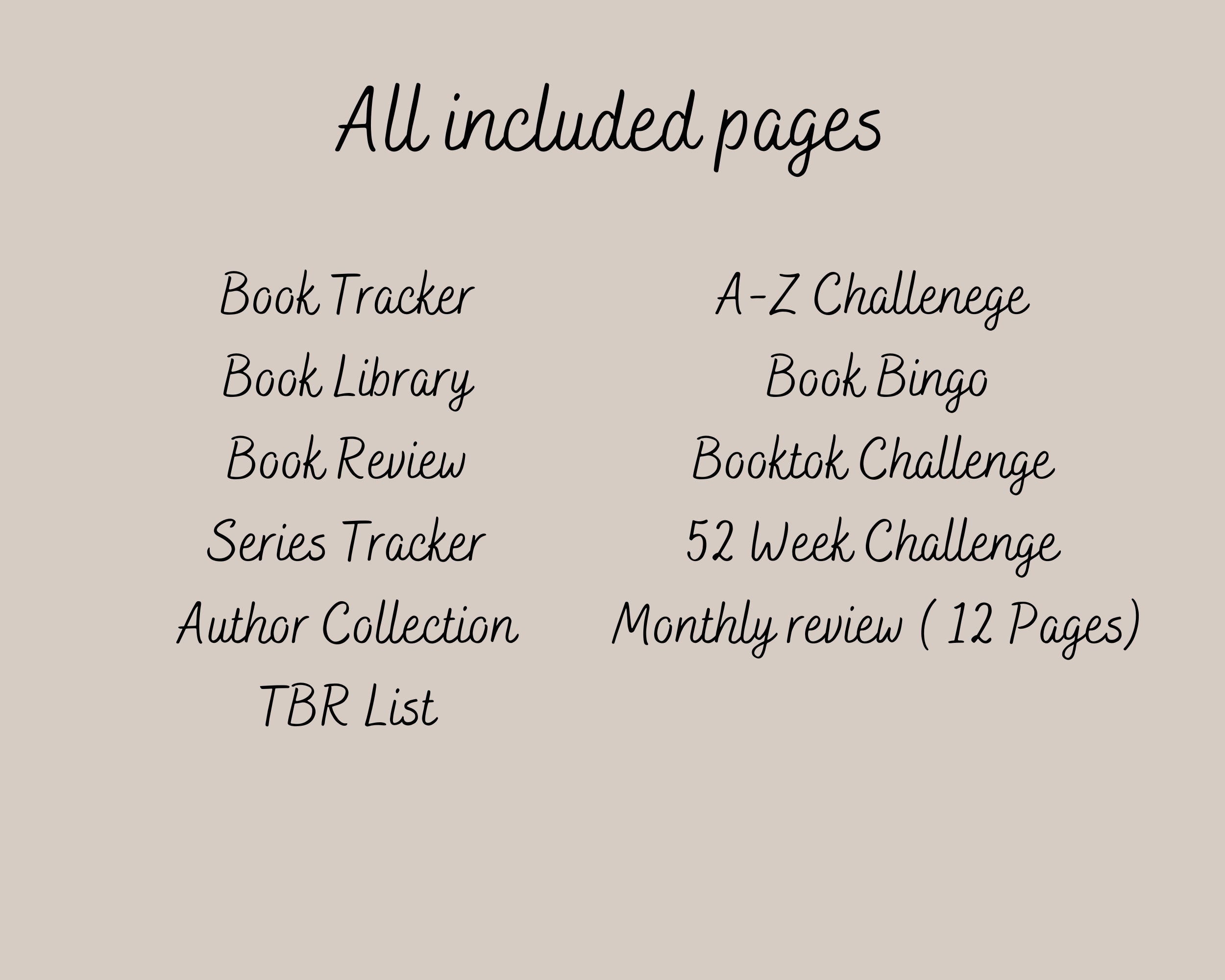 PRINTABLE Book Tracker, Book Tracker Bundle, Simple and Neutral Reading ...