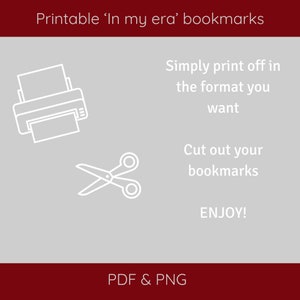 Printable in My Era Theme Bookmarks, Bookish Smutty Bookmarks, Bundle ...