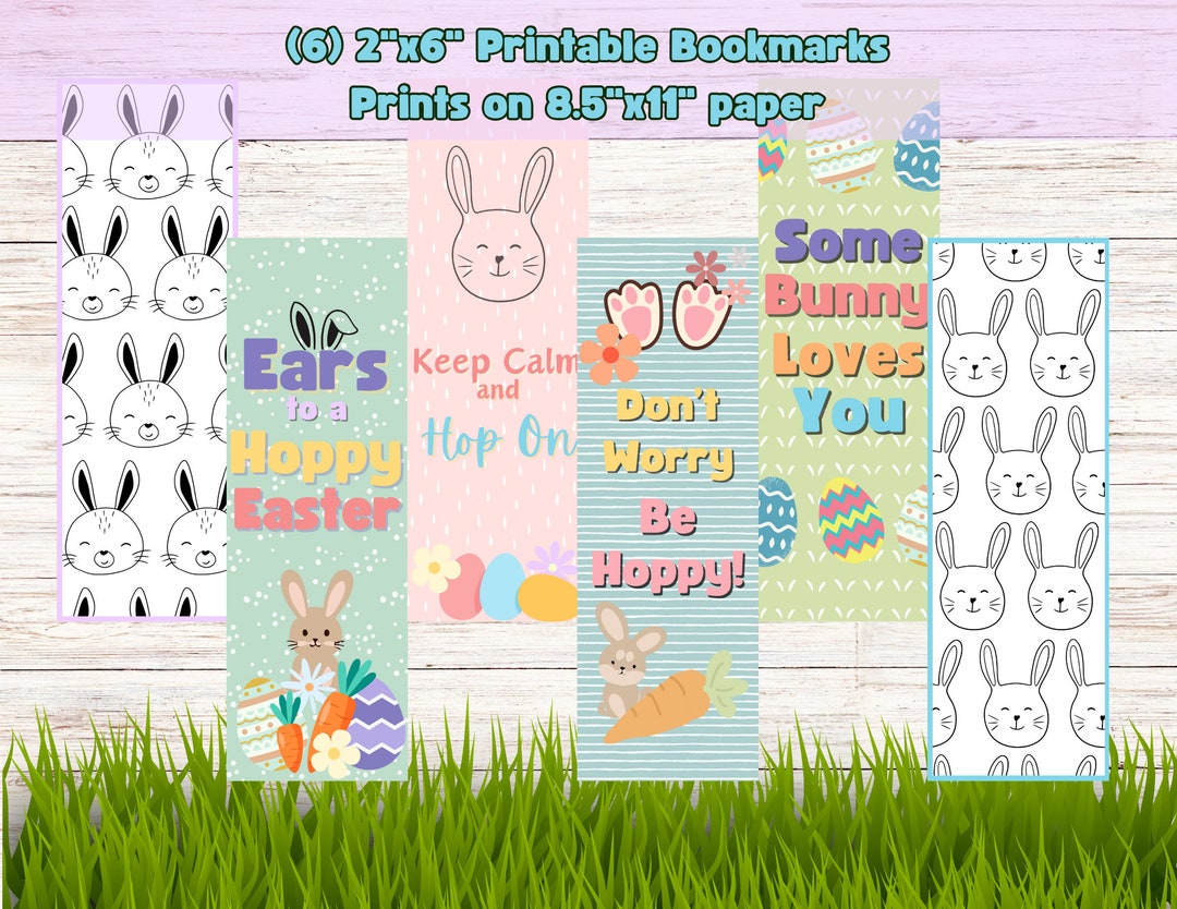 Kids Easter Bookmark Set Printable Bookmarks Teens Boy Girl Neutral ...