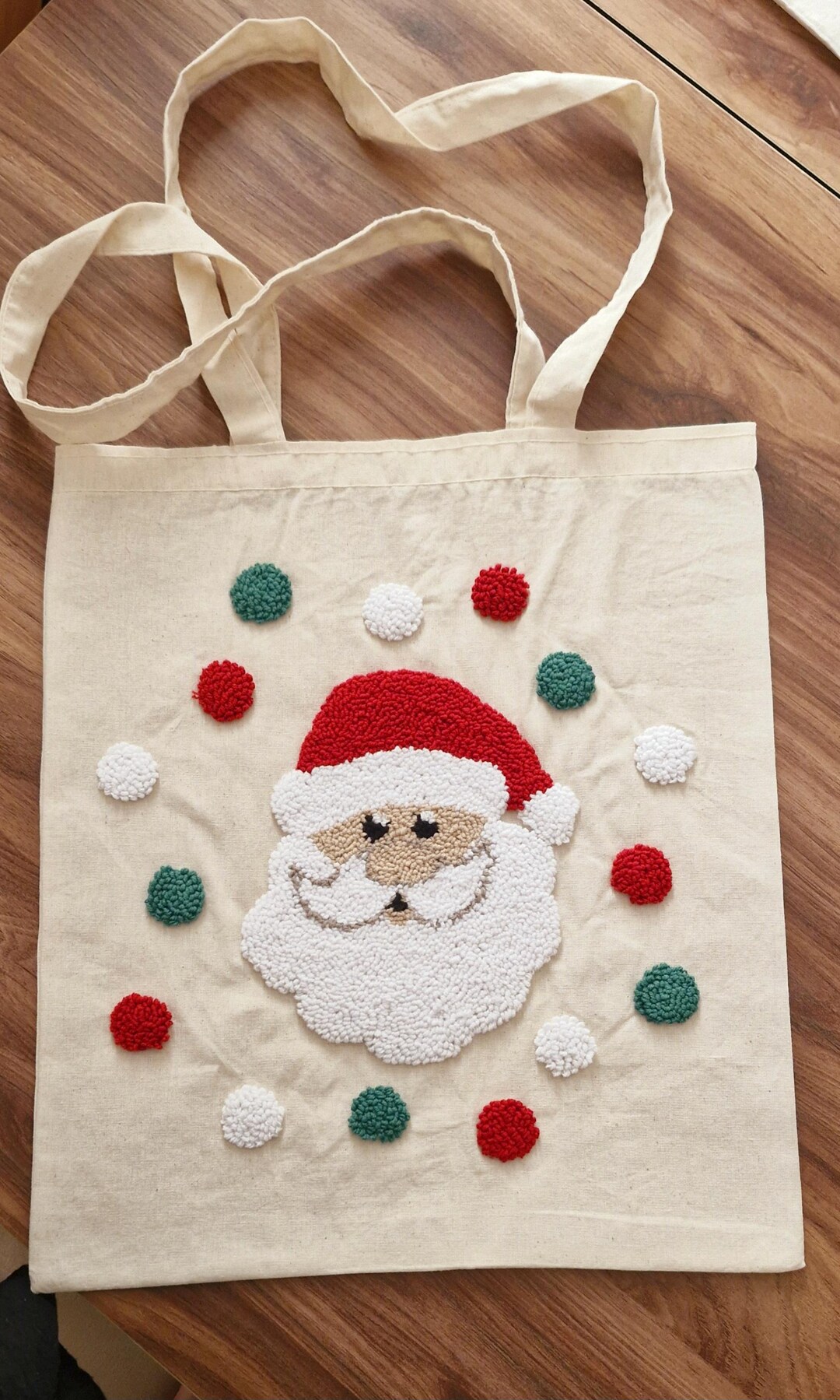 Punch Santa Claus Cloth Bag / With Surprise Gift / Handmade / Natural ...