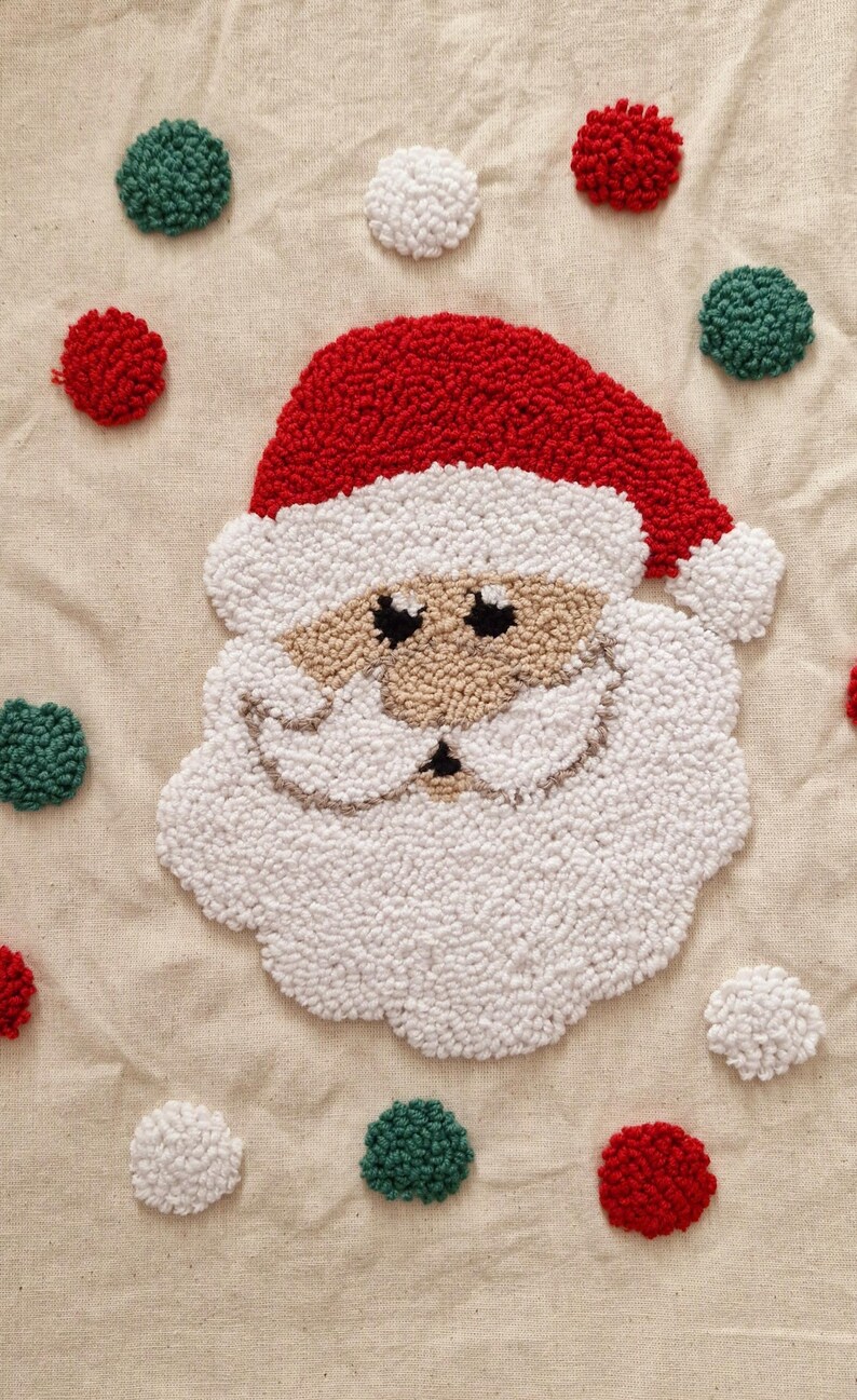 Punch Santa Claus Cloth Bag / With Surprise Gift / Handmade / Natural ...