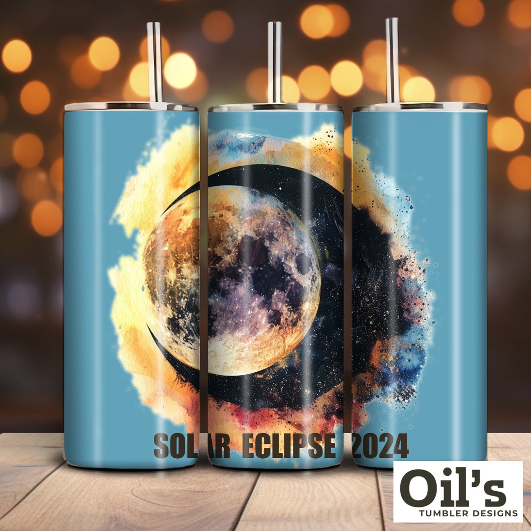 Solar Eclipse 2024 Tumbler Wrap, 20oz Skinny Tumbler Wrap Sublimation ...