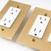 Electrical Outlet, Plug, Socket - Golden Solid Brass Plate for Home ...