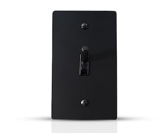 Toggle Light Switch Black Brass Wall Plate for Home Lighting - Etsy