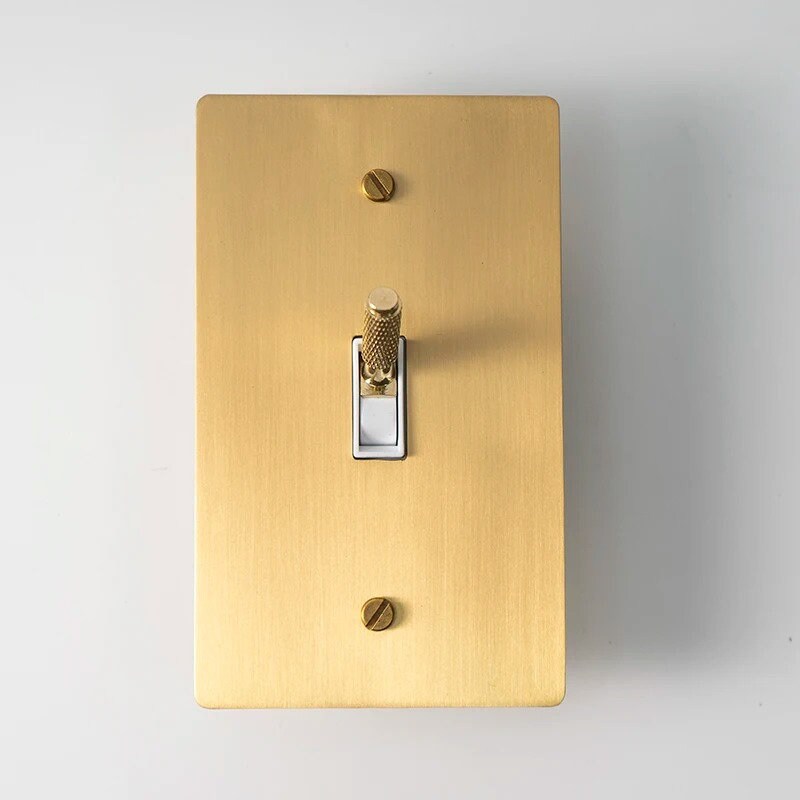 Electrical Outlet, Plug, Socket Golden Solid Brass Plate for Home ...