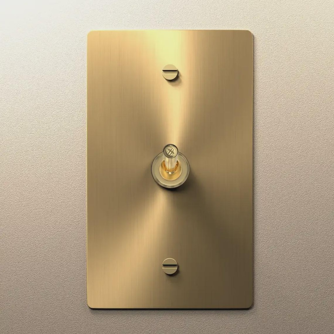 Satin Gold Brass Retro Toggle Light Switch for Home Lighting - Etsy