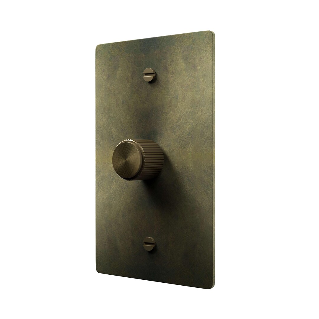 Antique Brass Knurled Rotary Dimmer Switch – 1–5 Gang Vintage Wall ...