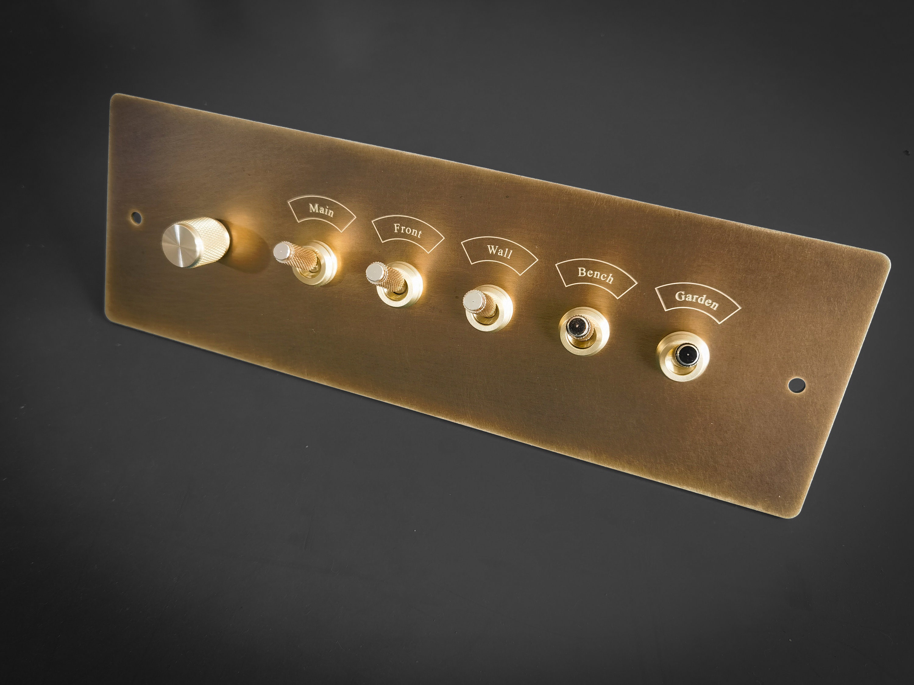 Custom Brass Switch Plate Cover - Modern Retro Design for Rocker ...