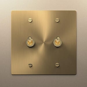Lever Light Switch for Home Lighting - Solid Brass Wall Plate - Etsy