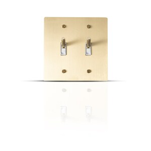 Toggle Light Switch - Golden Solid Brass Plate for Home Lighting Decor ...