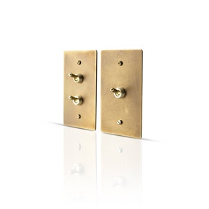 Placche retrò con interruttore a levetta, dimmer e presa - Finitura in ...