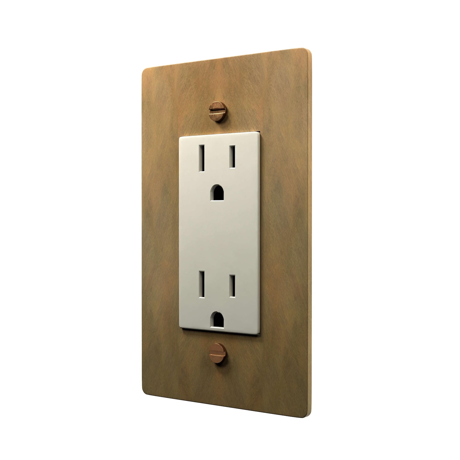 Aged Brass Wall Outlet Cover With 15A Receptacle, USB-C & GFCI ...