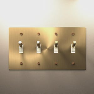 Electrical Outlet, Plug, Socket - Golden Solid Brass Plate for Home ...